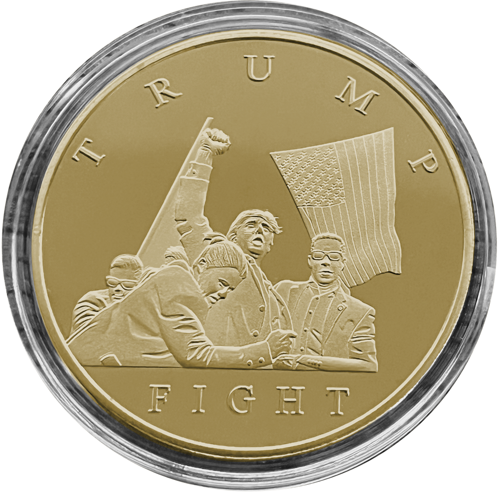 President Trump’s Fighting for America Keepsake Gold Coin – The Donald ...