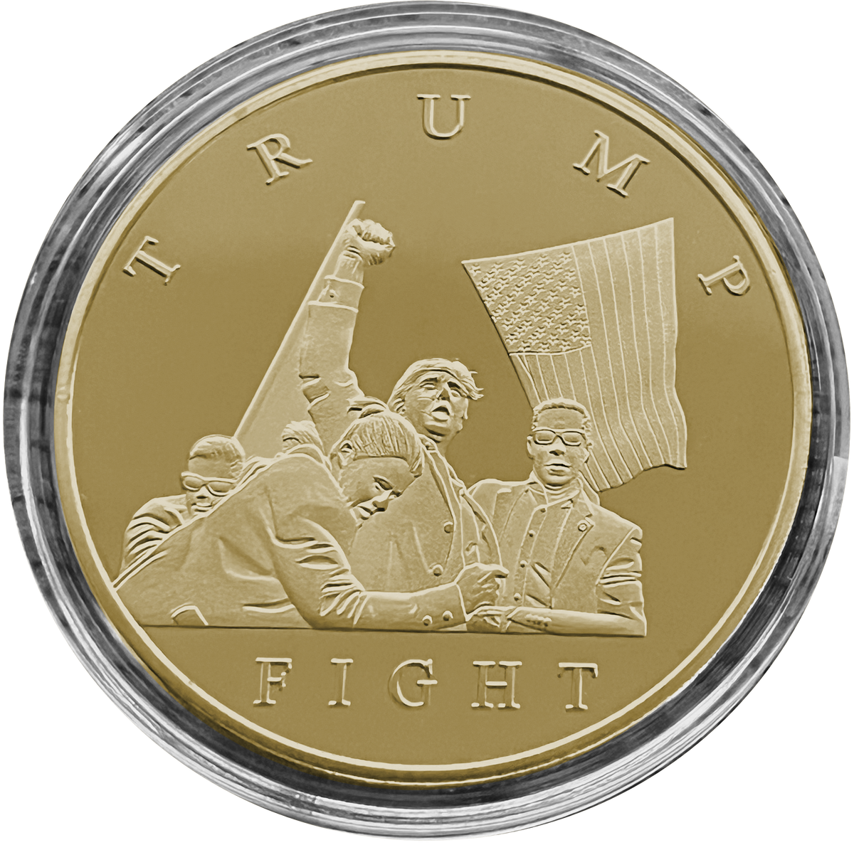 President Trump’s Fighting for America Keepsake Gold Coin – The Donald ...