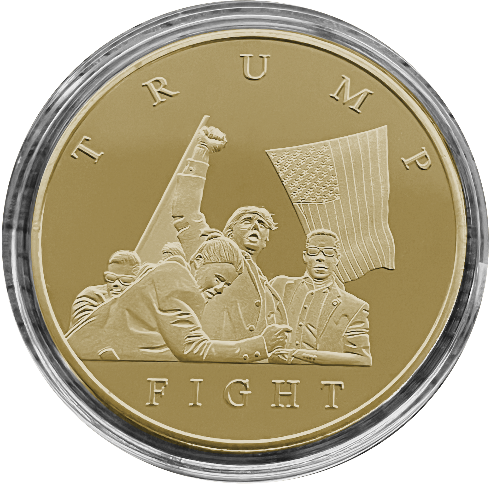 President Trump’s Fighting for America Keepsake Gold Coin – The Donald ...