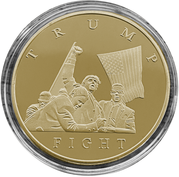 President Trump’s Fighting for America Keepsake Gold Coin – The Donald ...