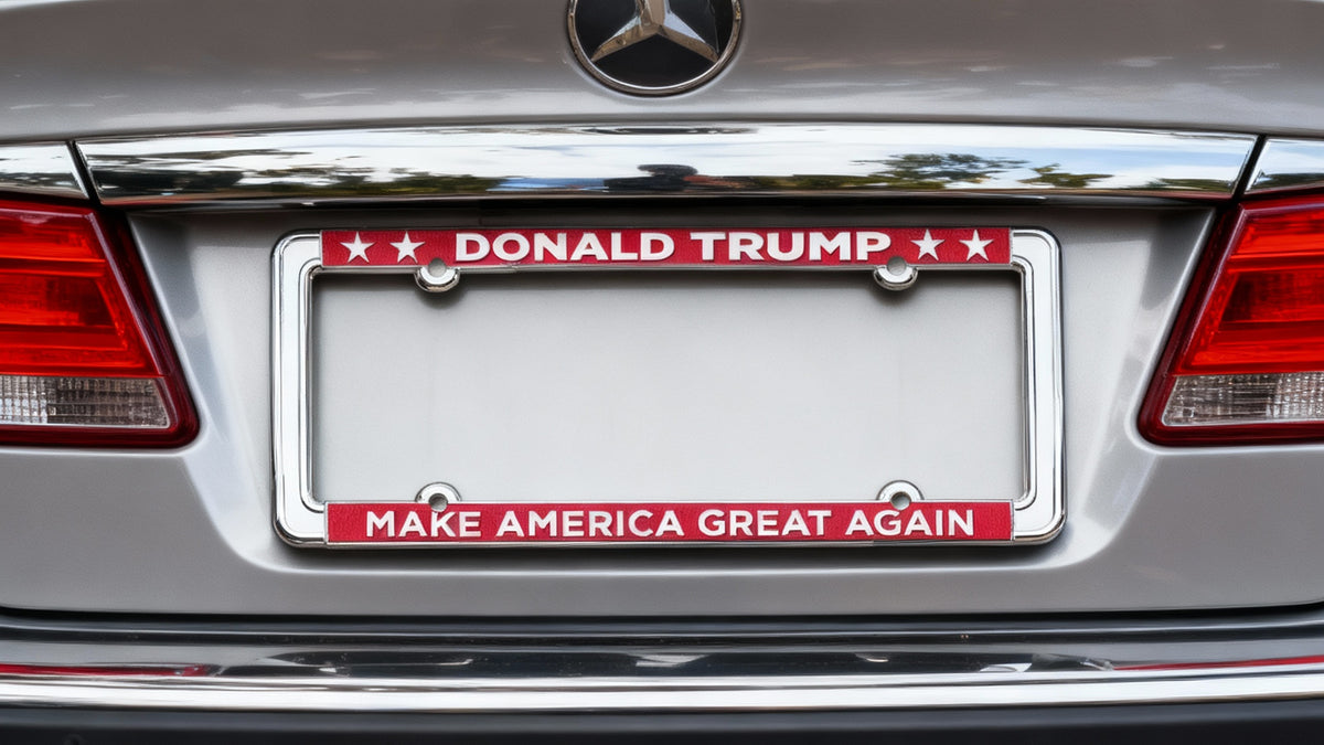 MAGA License Plate Frame | Premium Trump Support Accessories Made in ...